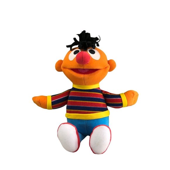 Hasbro | Toys | Vintage Ernie Sesame Street Stuffed Plush Doll 1 Hasbro ...